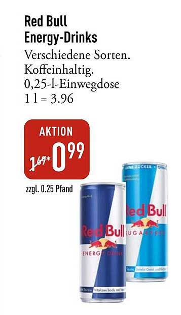 Red Bull Energy-Drinks Verschiedene Sorten. Koffeinhaltig. 0,25-L ...