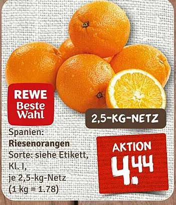 Rewe Beste Wahl Riesenerangen 2,5-Kg-Netz Angebot bei nahkauf ...