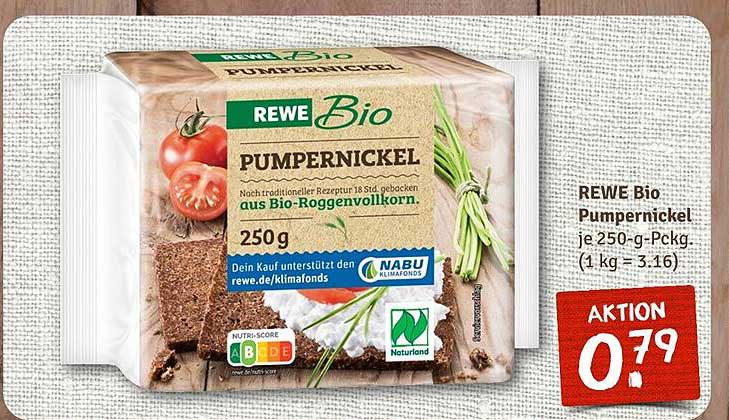 Rewe Bio Pumpernickel Angebot bei nahkauf - ProspektGuru.de