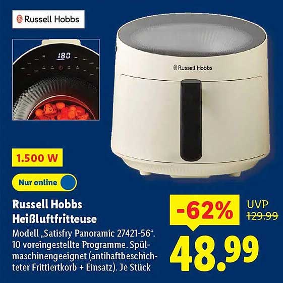 Russell Hobbs Heißluftfritteuse Angebot bei Lidl - ProspektGuru.de