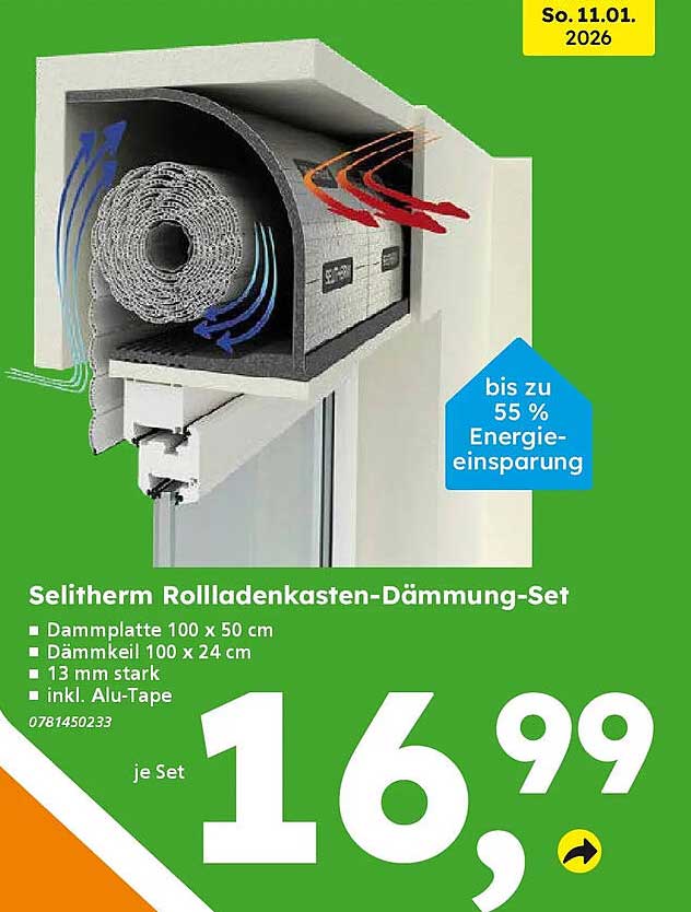 Selitherm Rolladenkasten-Dämmung-Set Angebot bei Globus Baumarkt ...