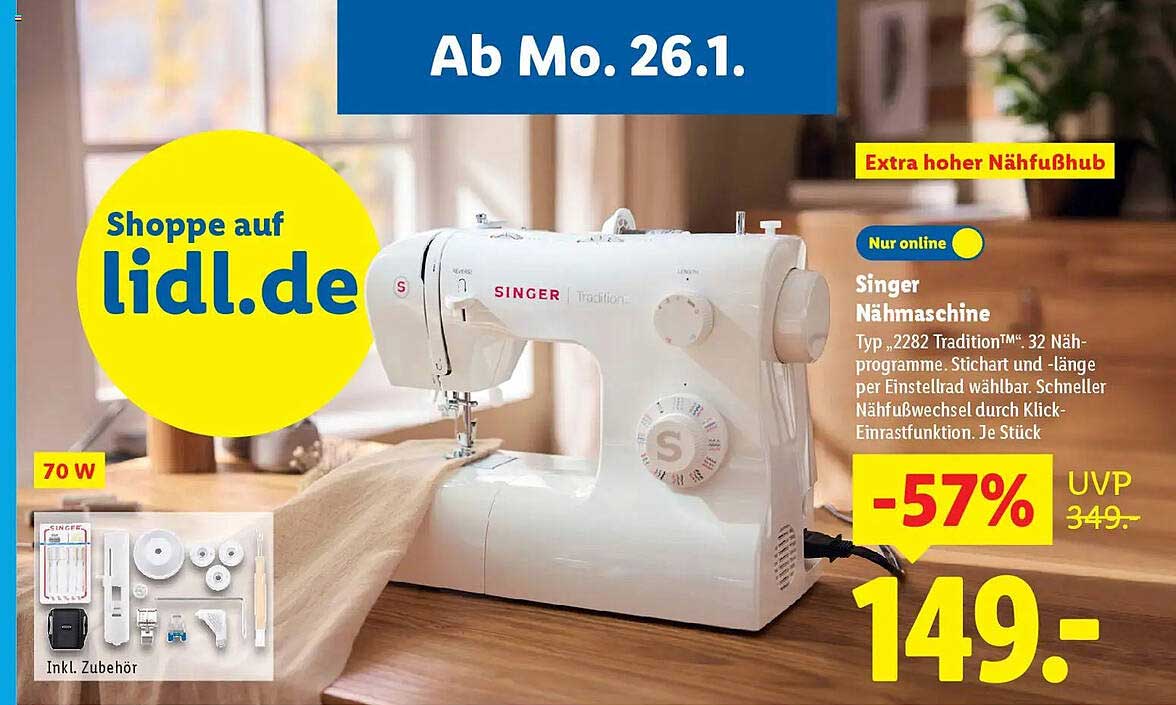 Singer Nähmaschine Typ „C5635“ Je Stück Angebot bei Lidl - ProspektGuru.de