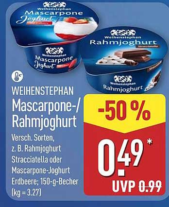 Weihenstephan Rahmjoghurt Und Weitere Sorten Je 150G Becher Angebot bei ...