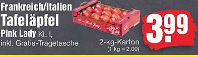Tafeläpfel Pink Lady Angebot bei Edeka - ProspektGuru.de