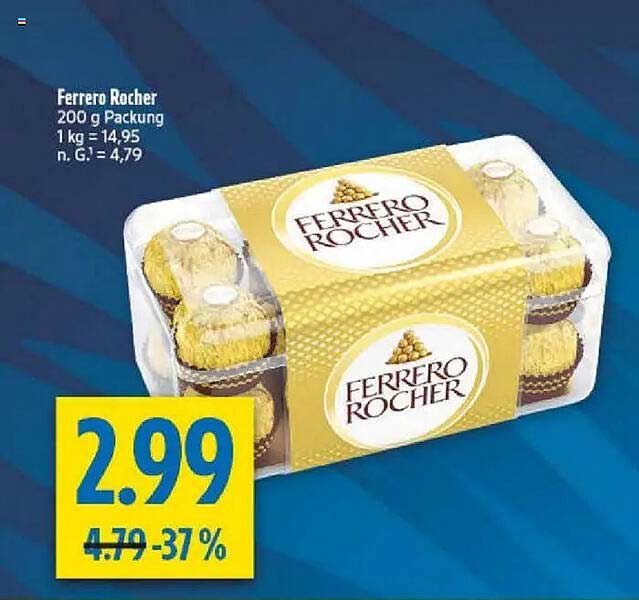 Ferrero Rocher 200 G Packung Angebot bei diska - ProspektGuru.de