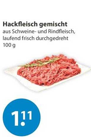 Hackfleisch Gemischt Aus Schweine- Und Rindfleisch, Laufend Frisch ...
