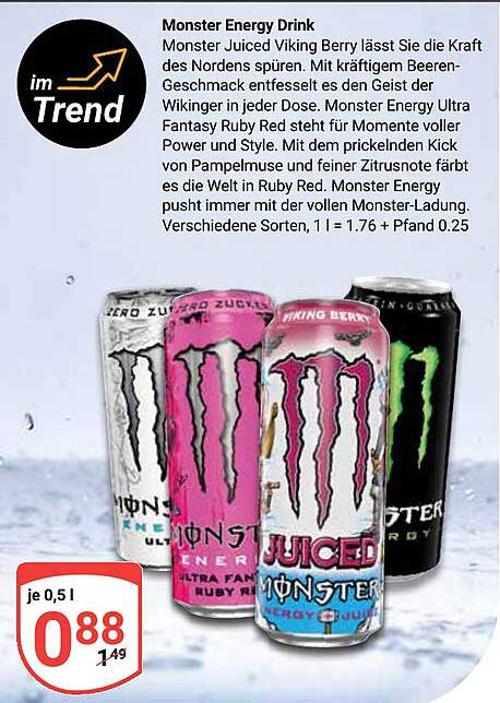 Monster Energy Drink Angebot bei Globus - ProspektGuru.de