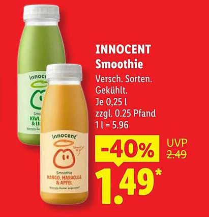 Innocent Smoothie Angebot bei Lidl - ProspektGuru.de