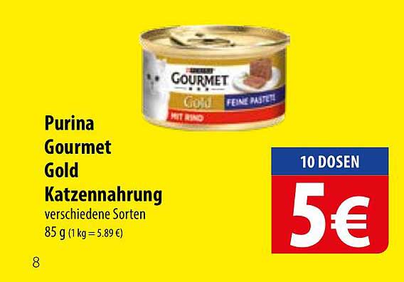 Wunderschne Purina Gourmet Gold Angebot Fotosnull
