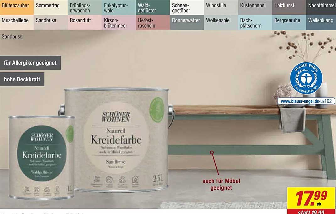 Schoner Wohnen Kreidefarbe Sandbrise