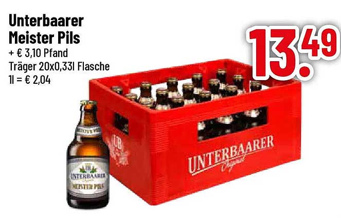 Unterbaarer Meister Pils Angebot bei trinkgut - ProspektGuru.de