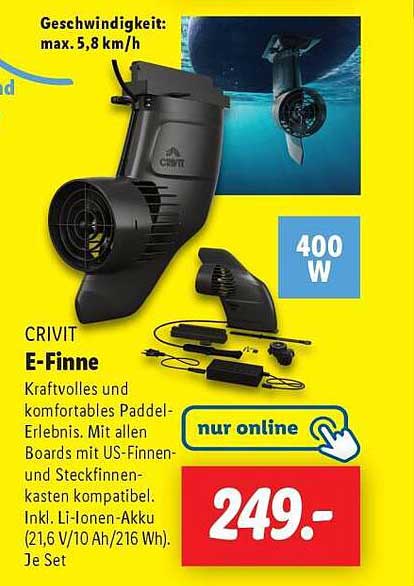 Crivit E-Finne Angebot bei Lidl - ProspektGuru.de