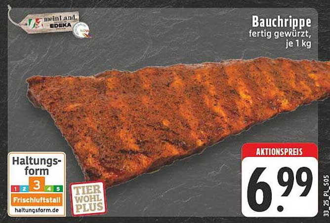 Bauchrippe, Fertig Gewürzt, Je 1 Kg Angebot bei E-Center - ProspektGuru.de