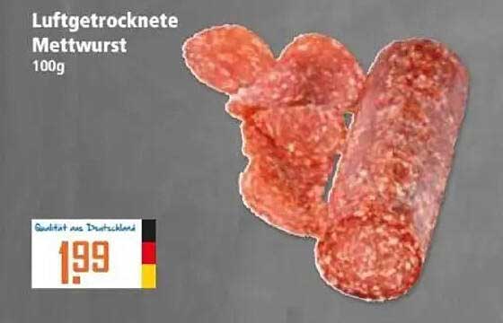 Luftgetrocknete Mettwurst 100G Angebot bei K+K Klaas & Kock ...