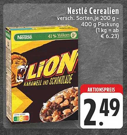 Nestlé Cerealien - Lion Karamell Und Schokolade 400 G Angebot bei E ...