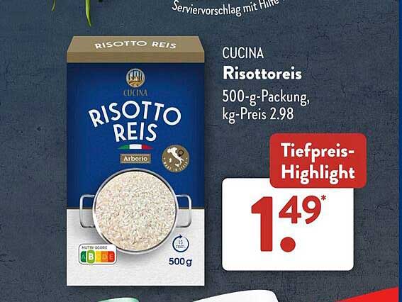 Cucina Risotto Reis Angebot bei Aldi Süd