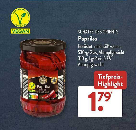 Paprika Angebot bei Aldi Süd
