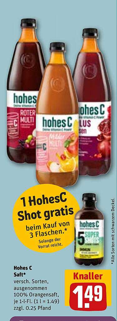 Hohes C Saft Angebot bei REWE Kaufpark