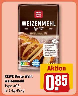Rewe Beste Wahl Weizenmehl Angebot bei REWE Center - ProspektGuru.de