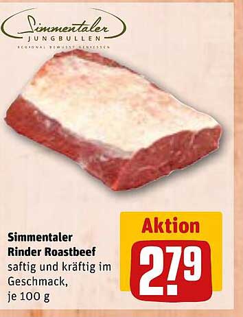 Simmentaler Rinder Roastbeef Angebot bei REWE Kaufpark