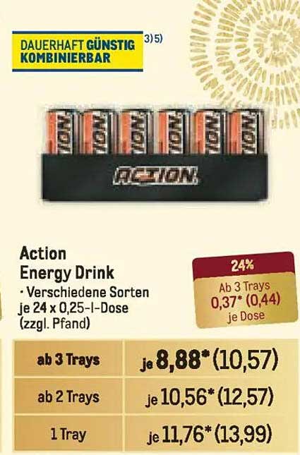 Action Energy Drink Angebot bei METRO - ProspektGuru.de