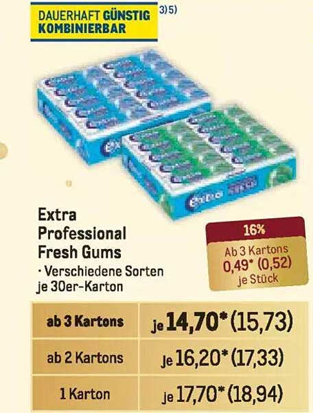 Extra Professional Fresh Gums Angebot bei METRO