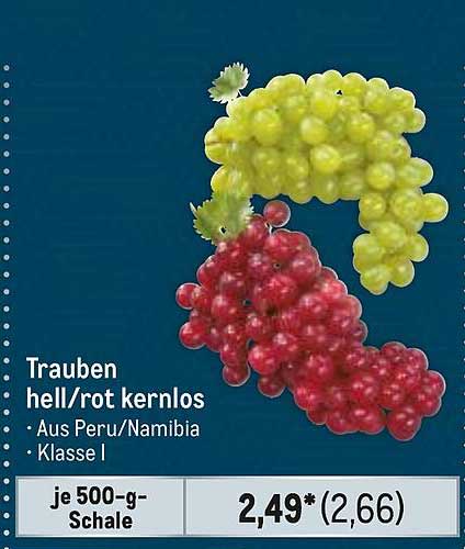 Trauben Hell/Rot Kernlos Angebot bei METRO