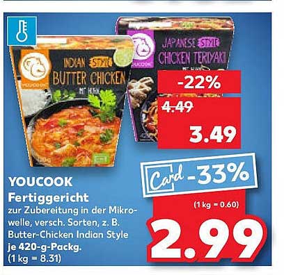 Youcook Fertiggericht Butter Chicken Angebot bei Kaufland - ProspektGuru.de