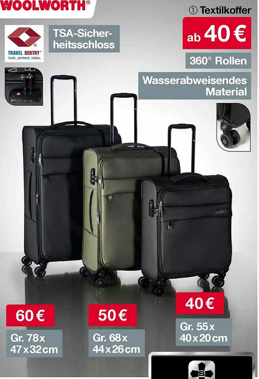 Elegantes Woolworth Koffer Angebot Bilder