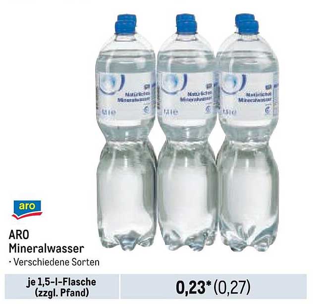 Aro Mineralwasser Angebot bei METRO - ProspektGuru.de