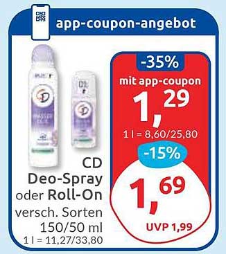 Cd Deo-Spray Oder Roll-On Angebot bei Budni - ProspektGuru.de