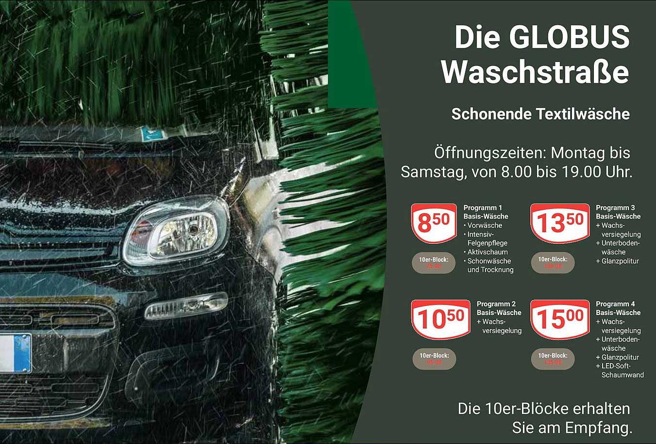 Globus Waschstrasse Preise