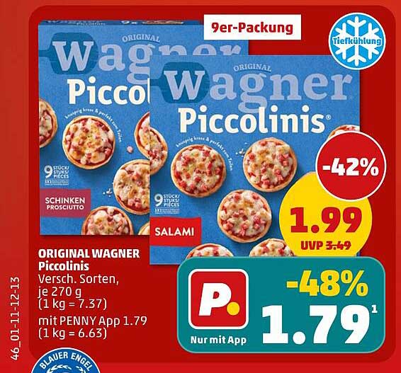 Original Wagner Piccolinis Versch. Sorten, Je 270 G Angebot bei Penny ...