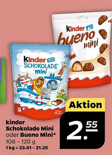 Kinder Schokolade Mini Oder Bueno Mini* Angebot bei NETTO - ProspektGuru.de