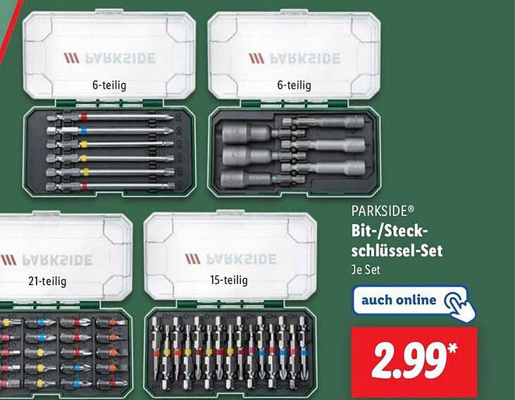 Parkside® Bit-/Steckschlüssel-Set Angebot bei Lidl