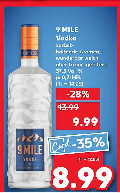 9 Mile Vodka Angebot bei Kaufland