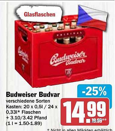 Budweiser Budvar Angebot bei Hit