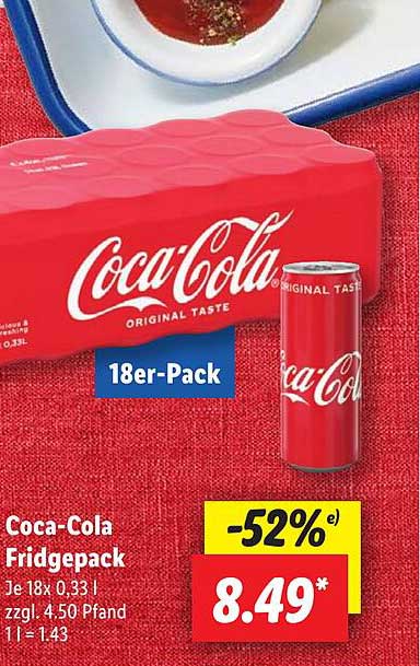 Coca-Cola Fridgepack Angebot bei Lidl
