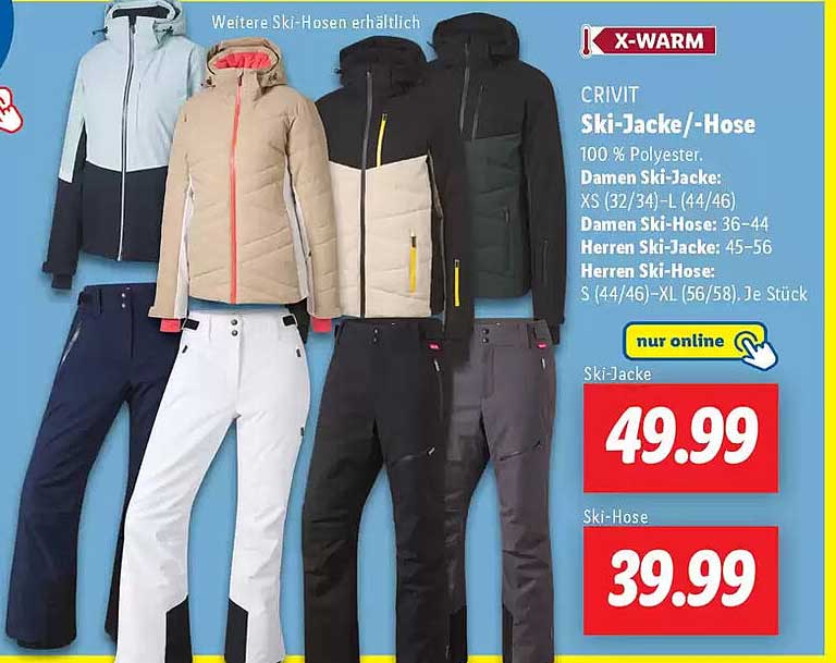 Crivit Ski-Jacke/-Hose Angebot bei Lidl - ProspektGuru.de