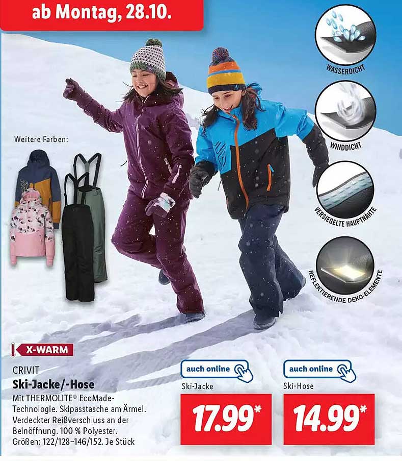 Crivit Ski-Jacke/-Hose Angebot bei Lidl