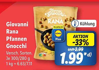 Giovanni Rana Pfannen Gnocchi Angebot bei Lidl