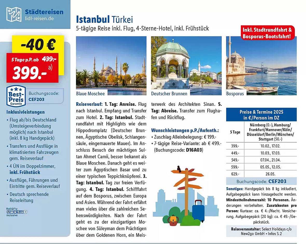 Istanbul Türkei 5-Tägige Reise Inkl. Flug, 4-Sterne-Hotel, Inkl ...