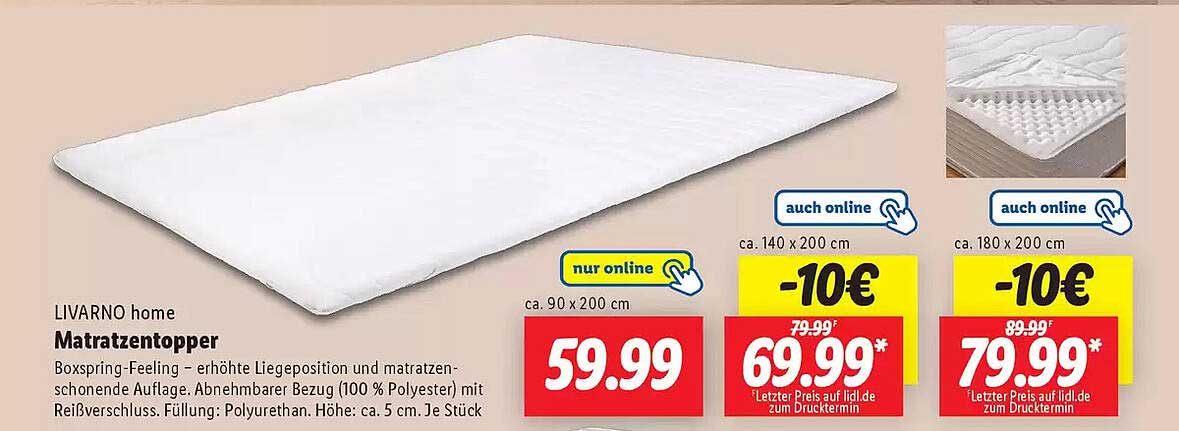 Schne Matratzentopper 140x200 Lidl Fotos