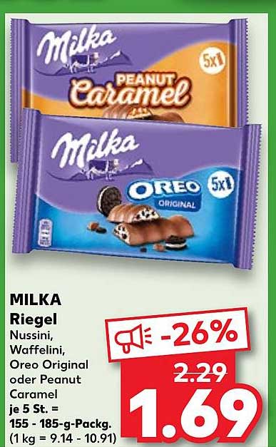 Milka Riegel Angebot bei Kaufland