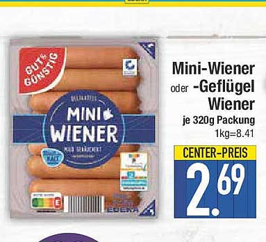 Mini-Wiener Oder -Geflügel Wiener Angebot bei E-Center
