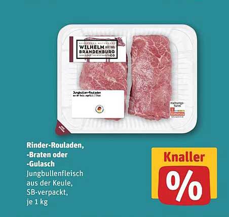 Rinder-Rouladen, -Braten Oder -Gulasch Angebot bei REWE Center
