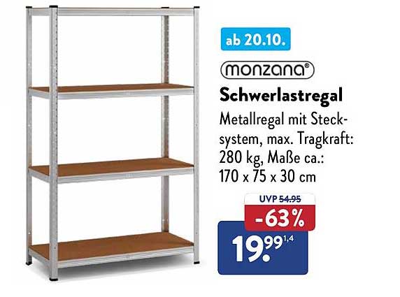 Schãne Schwerlastregal Angebot Aldi Ebenbild