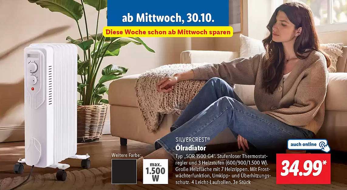 Silvercrest® Ölradiator Angebot bei Lidl