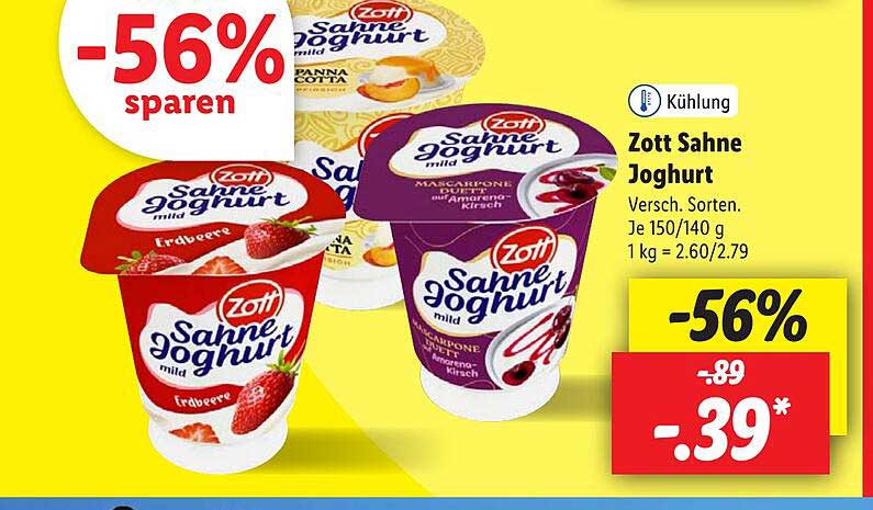 Zott Sahne Joghurt Werbung