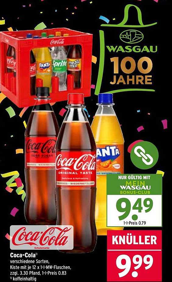 Coca-Cola® Verschiedene Sorten, Kiste Mit Je 12 X 1,0L-Mw-Flaschen ...